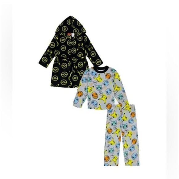 Pokemon | Pajamas | Pokemon Threepc Robe Pj Set | Poshmark
